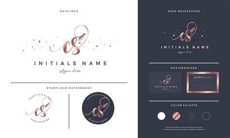 Handwriting Letter CS C S Initial Logo With Eyelash Extension Beauty For Make Up And Cosmetic