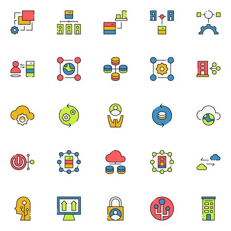 Colored Data Fabric Icons