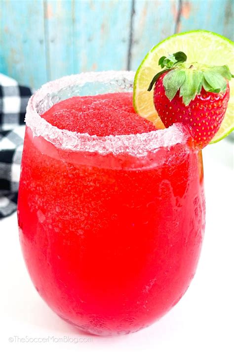 Best Frozen Strawberry Margarita Recipe The Soccer Mom Blog