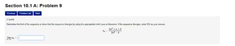 Solved Determine The Limit Of The Sequence Or Show That The Chegg Com