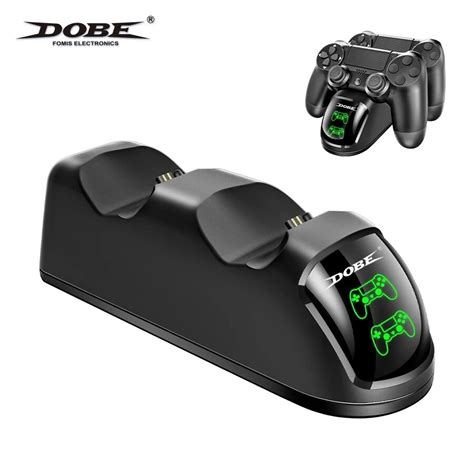 Dobe Ps4 듀얼 컨트롤러 충전기 스테이션 고속 충전 도크 게임패드 홀더 플레이스테이션 4ps4 프로슬림 조이패드용
