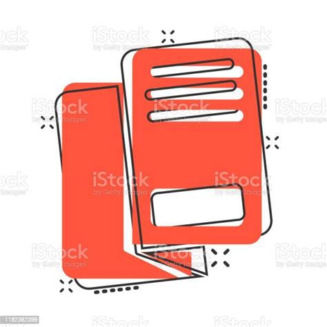 만화 스타일의 전단지 전단지 아이콘입니다 브로셔 시트 벡터 만화 일러스트 그림 그림입니다 소책자 비즈니스 컨셉 스플래시 효과 가리기에 대한 스톡 벡터 아트 및 기타 이미지