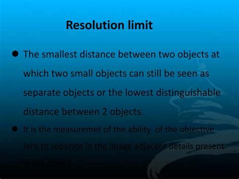 Numerical Aperture And Limits Of Resolution Of Microscope Pptx Photography Arts And Crafts