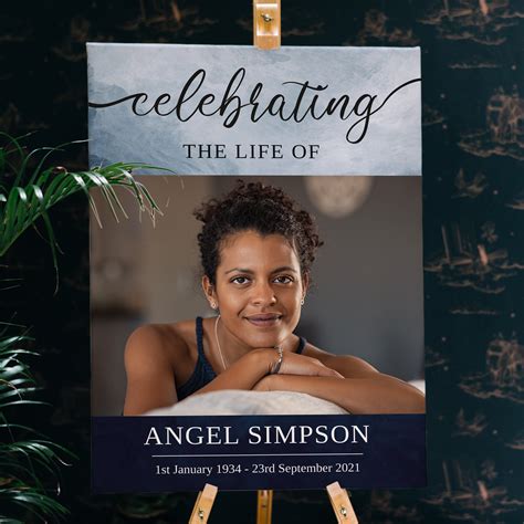 Blue Watercolour Memory Board A4 To A1 Size