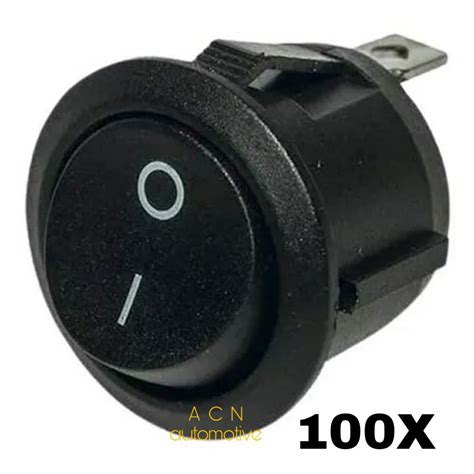 100 Botão Chave Tic Tac Liga Desliga Gangorra On Off Redondo Shopee