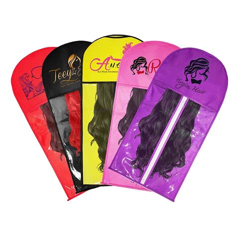 Custom Various Colors Wig Bags With Logo Dust Cover Portable Wig
