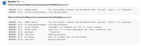 Github Valantoninivue Slint Node Package To Run The Vue Cli Service Linter And Post The