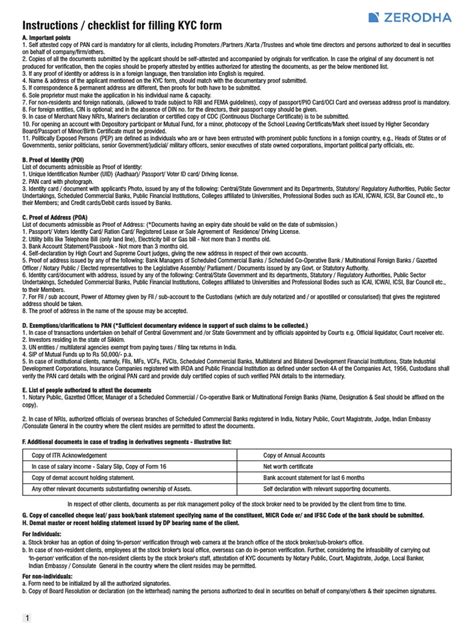 Zerodha Form Pdf Pdf Identity Document Stocks