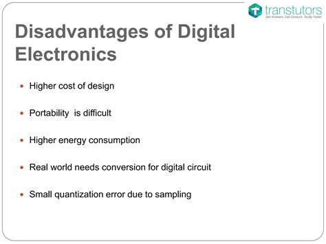 Advantages And Disadvantages Of Digital Electronics Electrical Engineering Pptx