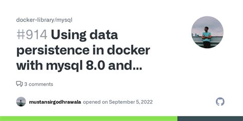 using data persistence in docker with mysql 8 0 and above causes
