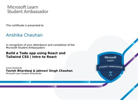 Anshika Chauhan On Linkedin Mlsa Microsoftlearn React Webdevelopment