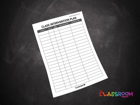Printable Teacher Rti Intervention Forms Intervention Plan Linkable Pdf Classroom Special