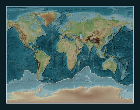Antarctica Tectonic Plate Wiki Gall Stereographic Stock Illustration Illustration Of