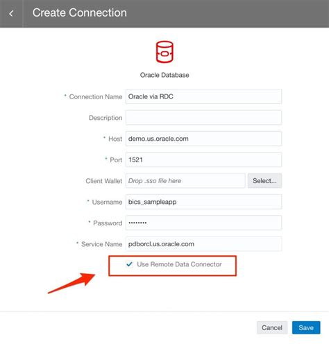 Direct On Premise Database Connections For Oac Dv Via Rdc