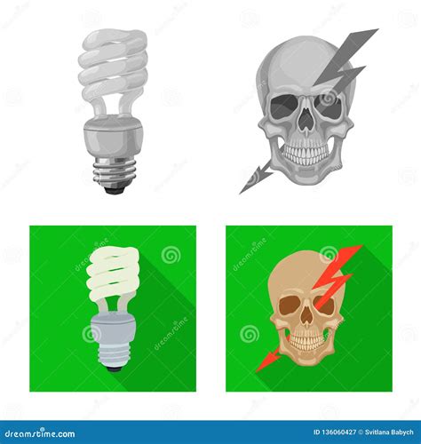 Vector Illustration Of Electricity And Electric Logo Set Of