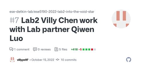 Lab2 Villy Chen Work With Lab Partner Qiwen Luo By Villyye97 Pull Request 7 Ese Detkin Lab