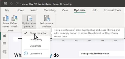 power bi desktop 中的最佳化功能區 power bi microsoft learn