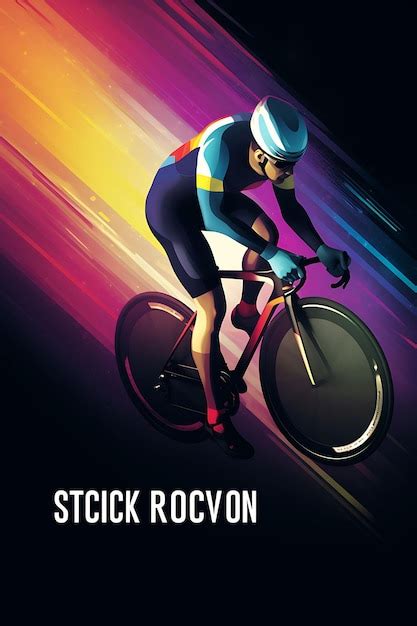 K1 Track Cycling Speed And Precision Dynamic Color Scheme With Flat 2d Sport Art Poster