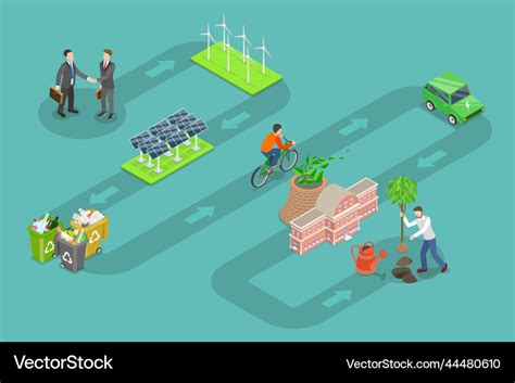 D Isometric Flat Conceptual Royalty Free Vector Image