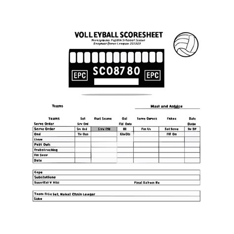 Free Printable Volleyball Score Sheet Template Printable Templates
