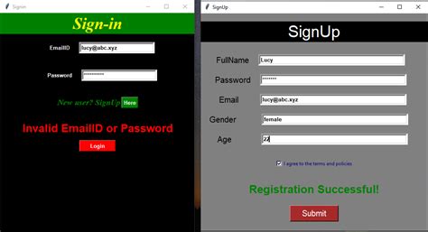 Github Lasyaganesuni Signup Signin Tkinter Mysql This Signup Signin Forms Made Up Of Python