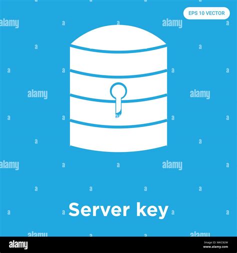 Server Key Vector Icon Isolated On Blue Background Sign And Symbol Stock Vector Image And Art Alamy