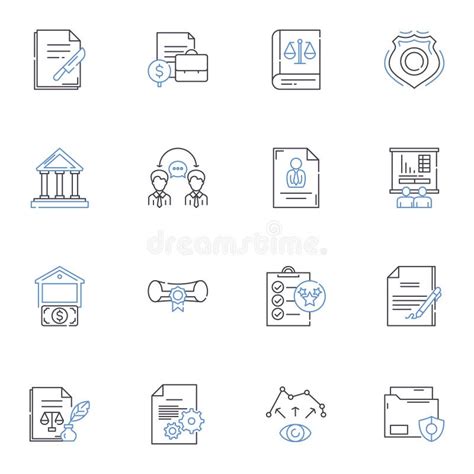 Information Desk Line Icons Collection Help Inquiry Assistance Guidance Support Service
