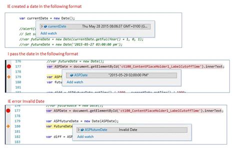 Solved Javascript New Date Not Working In Ie Invalid Date Experts