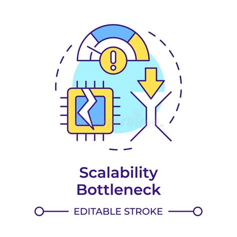 Scalability Bottleneck Multi Color Concept Icon Stock Vector