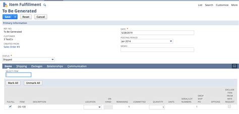 Netsuite Drop Shipments