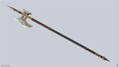 3d Fantasy Halberd Collection Model Turbosquid 2420195
