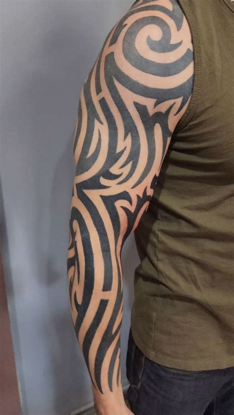 Tribal Full Sleeve Tattoo