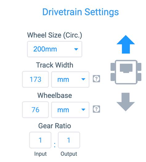 Drivetrain Settings VEX IQ General Discussion VEX Forum