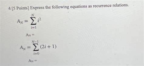 solved 4 [5 points] express the following equations as