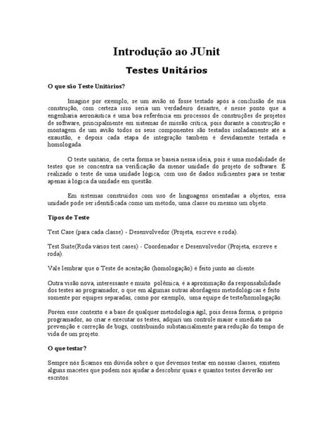 introdução ao junit testes unitários ricardo ramos de oliveira