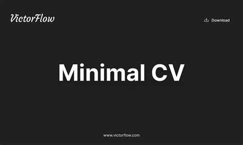 Minimal CV Template Figma