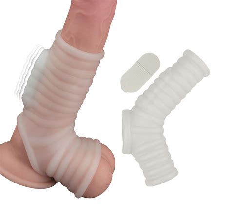 VIBRATING RIBBED SLEEVE WHITE Nasstoys