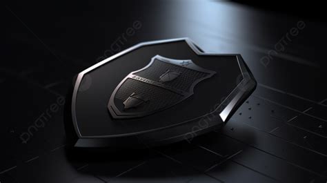 3d Rendered Security Concept Iconic Shield Data Protection Password