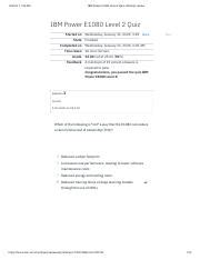 IBM Power E Level Quiz Attempt Review Pdf AM IBM Power E Level Quiz