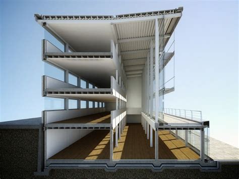 Building Cross Section Architecture Model Trees Architecture Concept