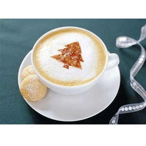 Coffee Stencil Plastic Coffee Printing Flower Mode Grandado