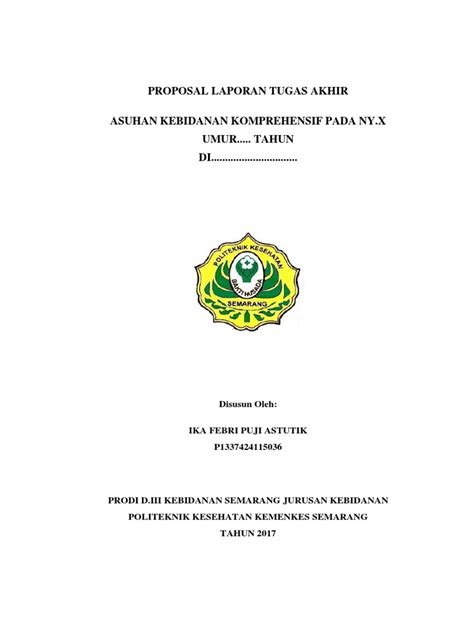 contoh proposal laporan tugas akhir d3 kebidanan
