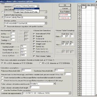 Tree Volume And Weight Calculator TVolWt Problem Definition Setup Download Scientific Diagram