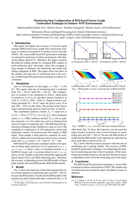 Pdf Monitoring Spot Configuration Of Rss Based Factor Graph