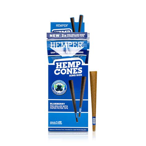 Pre Rolled King Size Paper Tip Hemp Cones 2pk — Gethemp