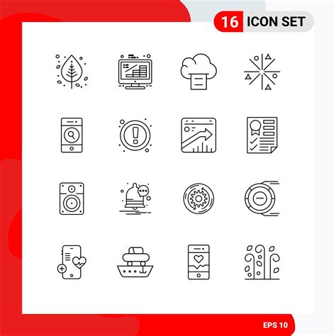 16 Universal Outlines Set For Web And Mobile Applications People Stars