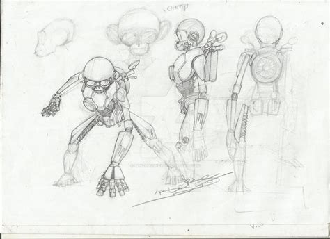 Chimp Robot 001 By Blyzdavinci On Deviantart
