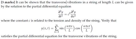 Solved [3 Marks] It Can Be Shown That The Transverse