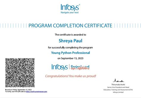 Shreya Paul On Linkedin Python Certification Programming