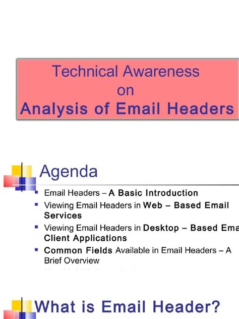 email header analysis pdf